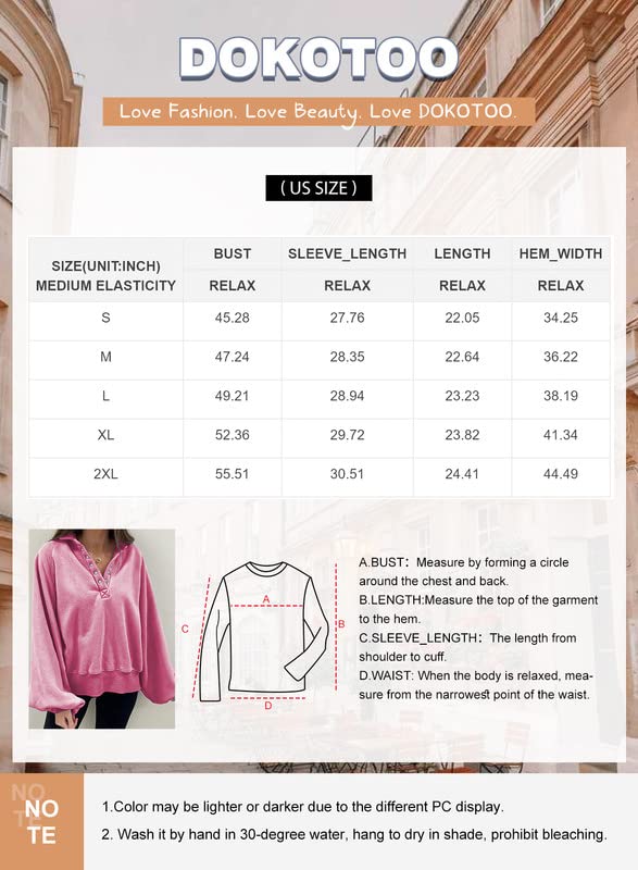 Dokotoo Womens Sweatshirts Winter 2023 Fall Tops Long Sleeve Lantern Sleeve Sweatshirts for Women Button Collar Crewneck Oversized Loose Fleece Pullovers Basic Casual Ladies Shirts Grey Medium