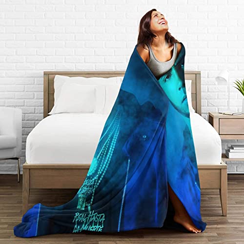 ISHAANAV Anuel Music and AA Throw Blanket for Couch Sofa Fluffy Microfiber Fleece Throw Soft, Cozy, Lightweight Anuel Music and AA