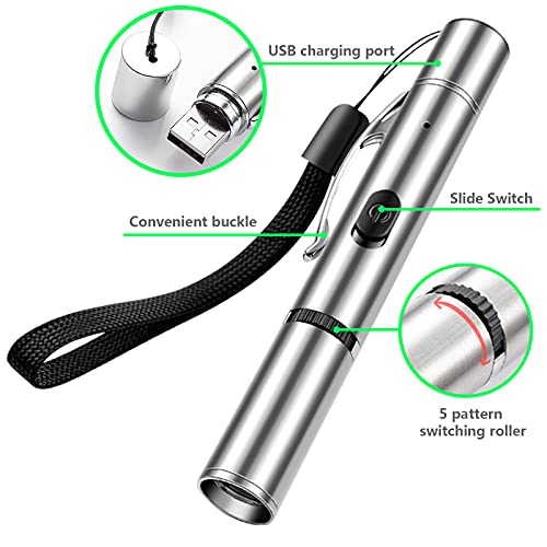 TEAYTIS Cat Pointer Toy Cat Training Chaser Interactive Toys Purple Light Flashlight cat Led Pointer Indoor Cats Dog Chaser Toys