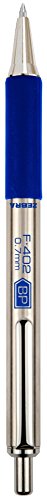 Zebra Pen F-402 Ballpoint tainle Teel Retractable Pen, Fine Point, 0.7mm, Blue Ink, 2-Count