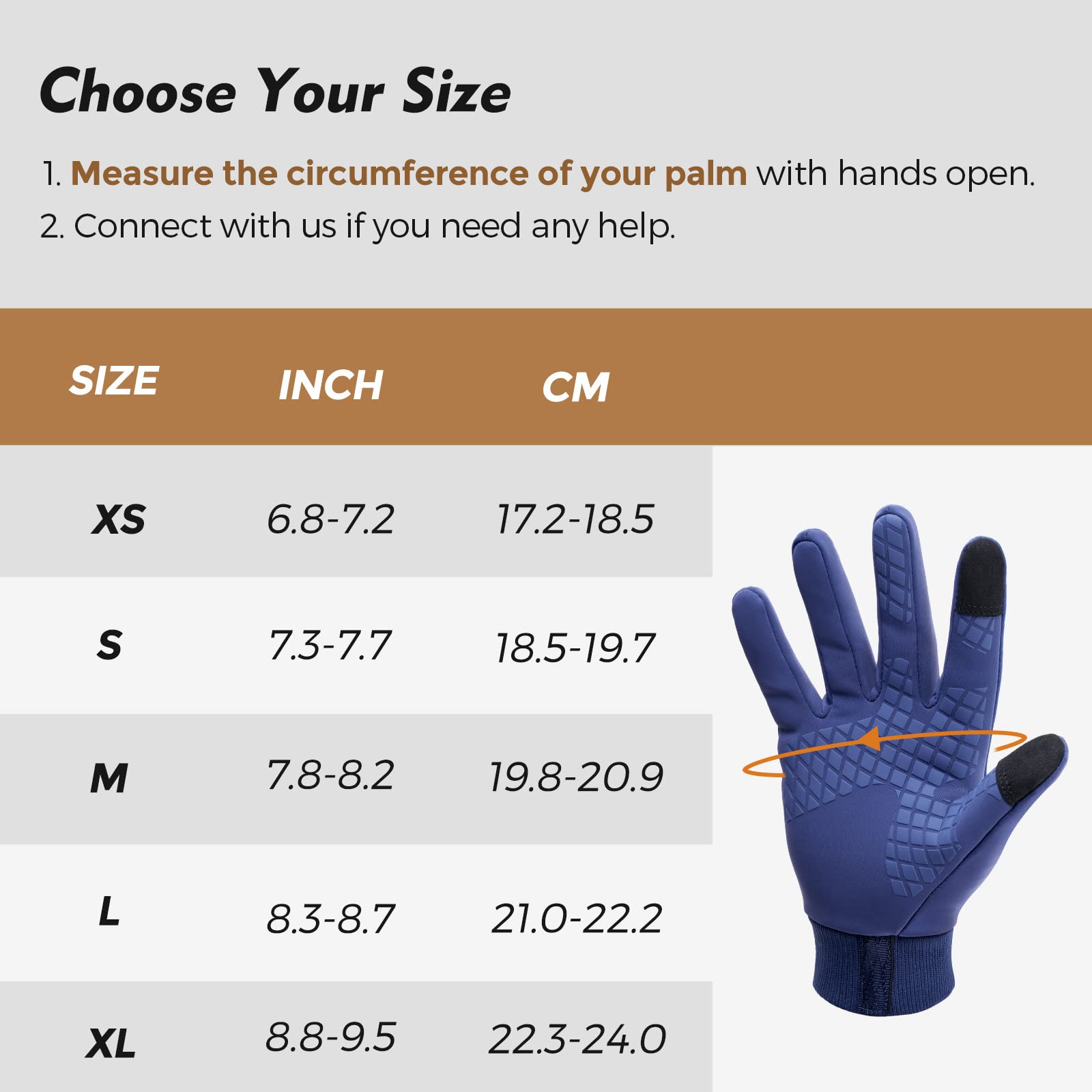 FREETOO Waterproof Winter Gloves with Fleece Lining for Cold Weather, Windproof Touchscreen Warm Gloves for Running Cycling Driving Men/Women