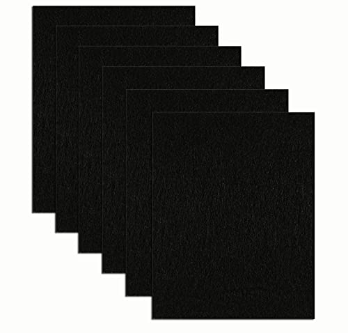 WECATION Pre-Cut Litter Box Filter Replacement for Van Ness, 6 Pack Carbon Odor Filters for Pureness F6 Zeloite Air Filter