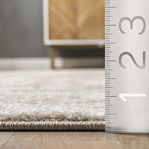 nuLOOM Deedra Modern Abstract Area Rug - 5x8 Area Rug Modern/Contemporary Beige/Ivory Rugs for Living Room Bedroom Dining Room Kitchen