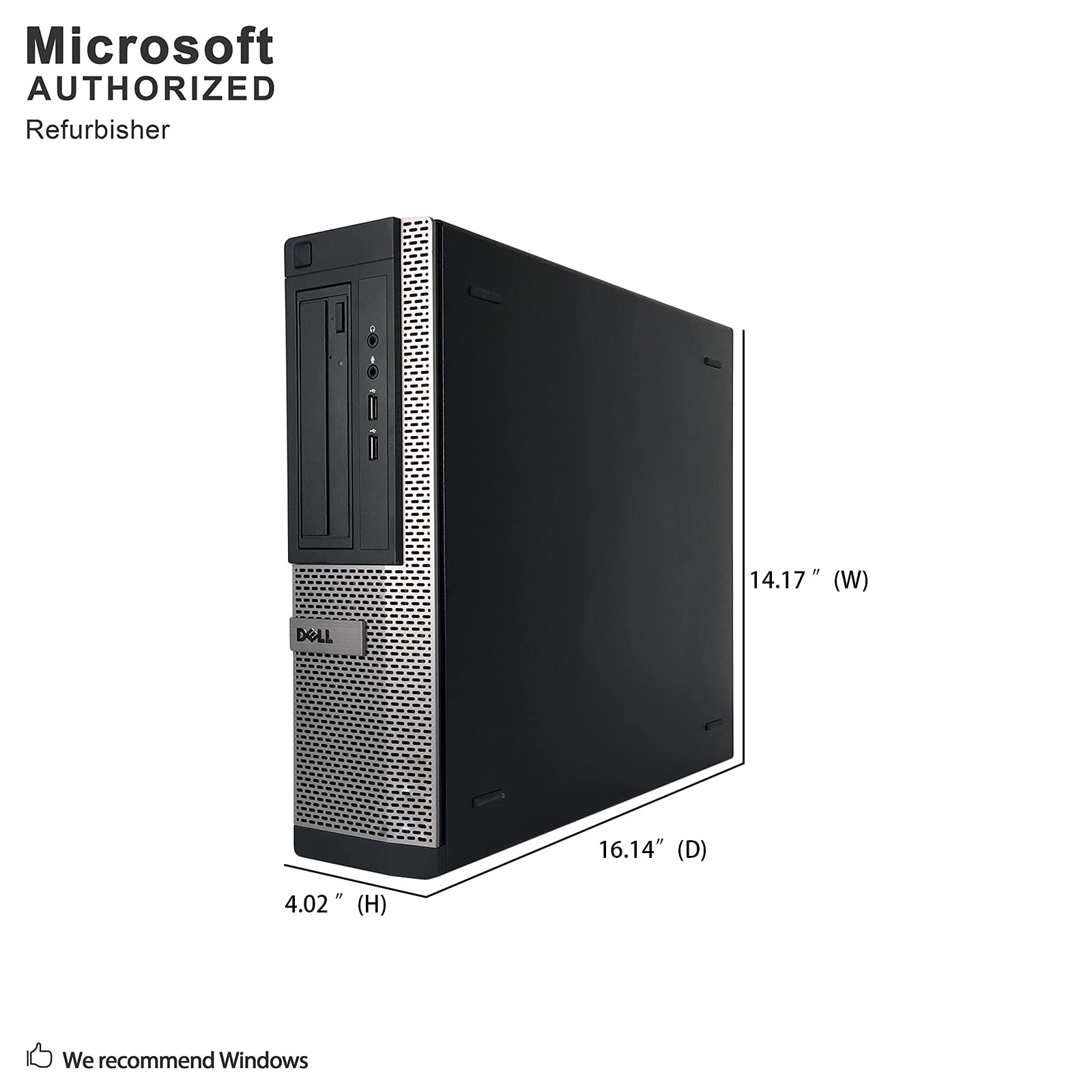 DELL Optiplex 3010 DT High Performance Business Desktop Computer, Intel Quad Core i5-3470 up to 3.6GHz, 8GB Memory, 2TB HDD, DVD, VGA, Windows 10 Professional 64 Bit (Renewed)']