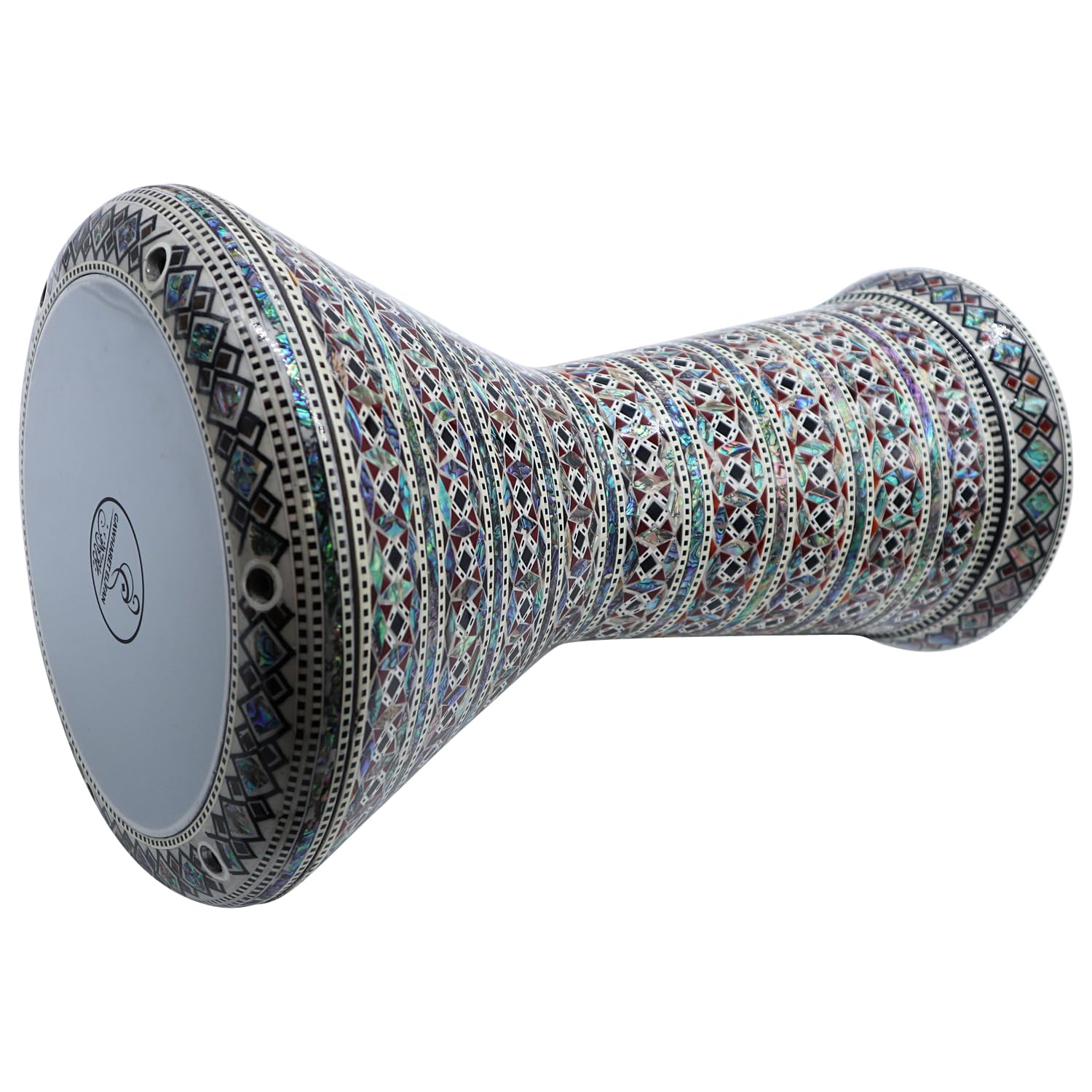 The Gawharet El Fan 18.5" Darbuka Doumbek Drum Sombaty Size With Real Blue Mother of Pearl (Sea Star)
