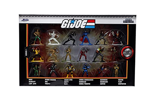 Jada Toys G.I. Joe 1.65" 18-Pack Die-cast Figures, Toys for Kids and Adults, 32913