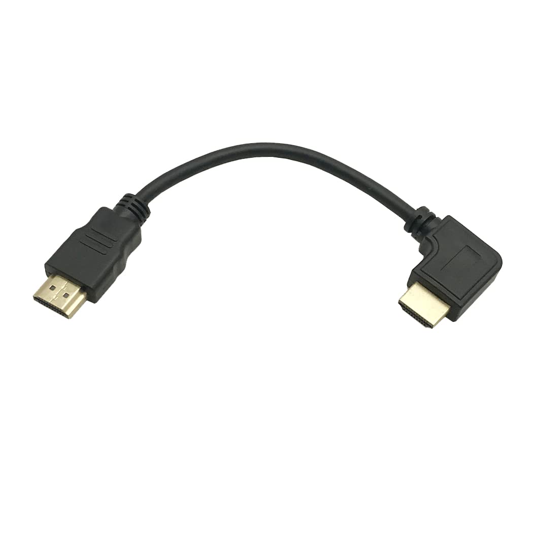MMNNE 8K HDMI 2.1 Cable Right Angled 2Pack 8Inch Short 90 Degree 8K HDMI Cable 2.1 HDMI Male to Male Right Angle 48Gpbs,8K@60hz 4K@120hz 144Hz eARC HDR10 4:4:4 HDCP 2.2