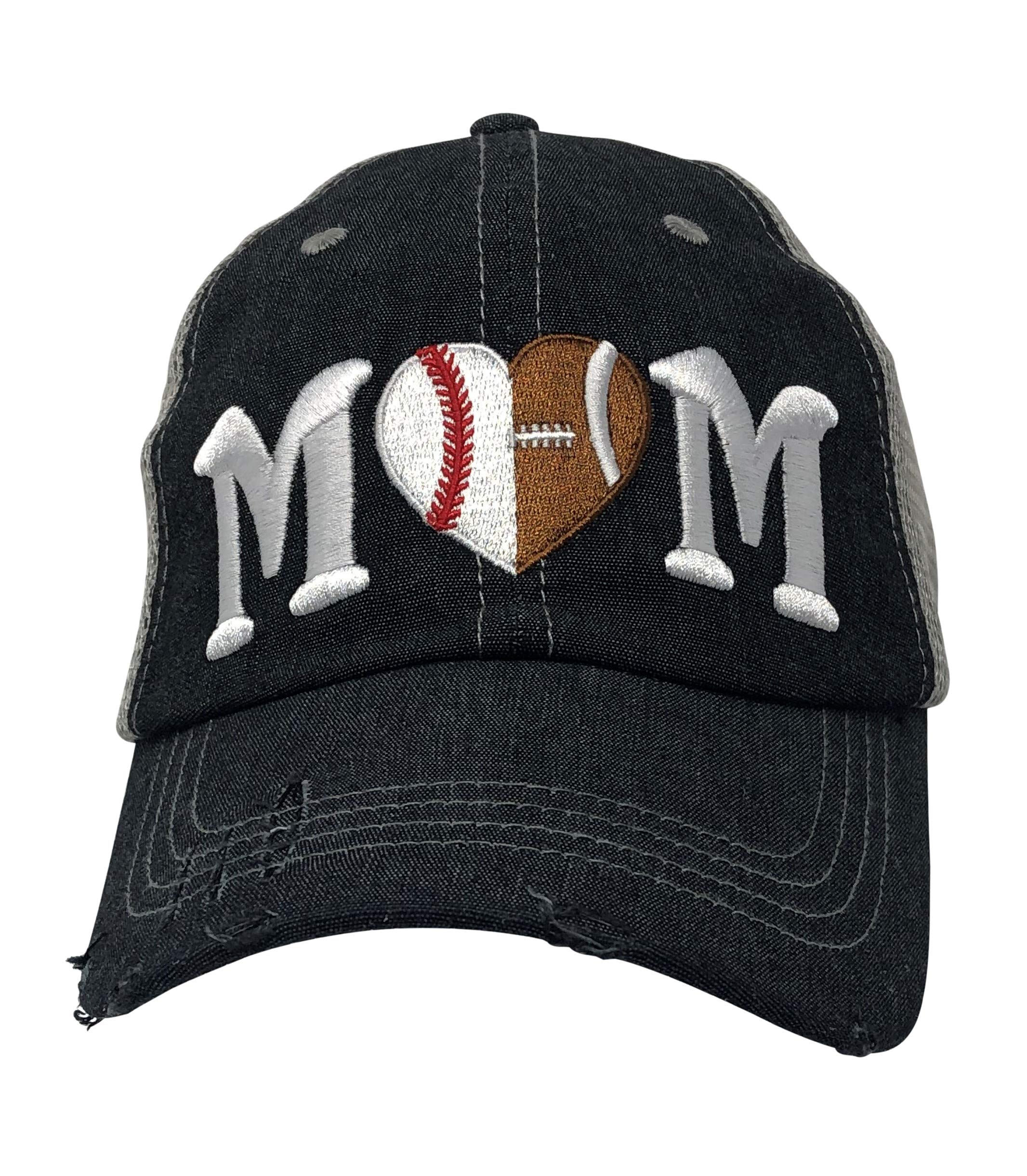 Cocomo Soul Baseball Football Mom Embroidered Mesh Trucker Style Hat Cap Football MOM Baseball MOM