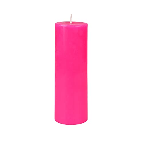 Zest Candle Pillar Candle, 2 by 6-Inch, Hot Pink