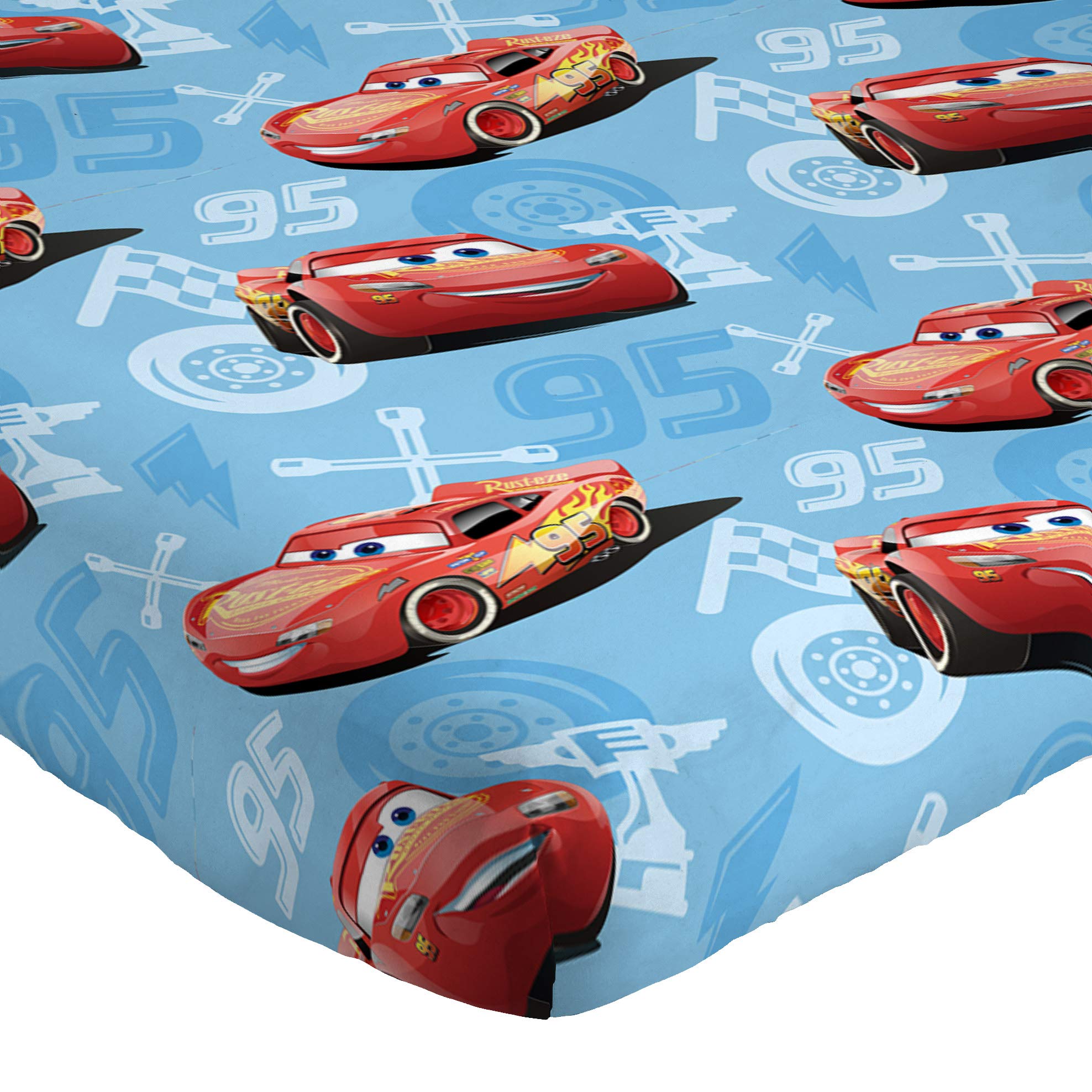 Jay Franco Disney Pixar Lightning McQueen Full Size Sheet Set, Cars 95