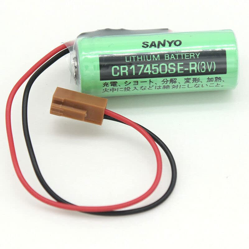 EVA (8-Pack) 3V 2500mAh PLC Battery for SANYO CR17450SE-R A98L-0031-0012, FANUC CNC with Plug,