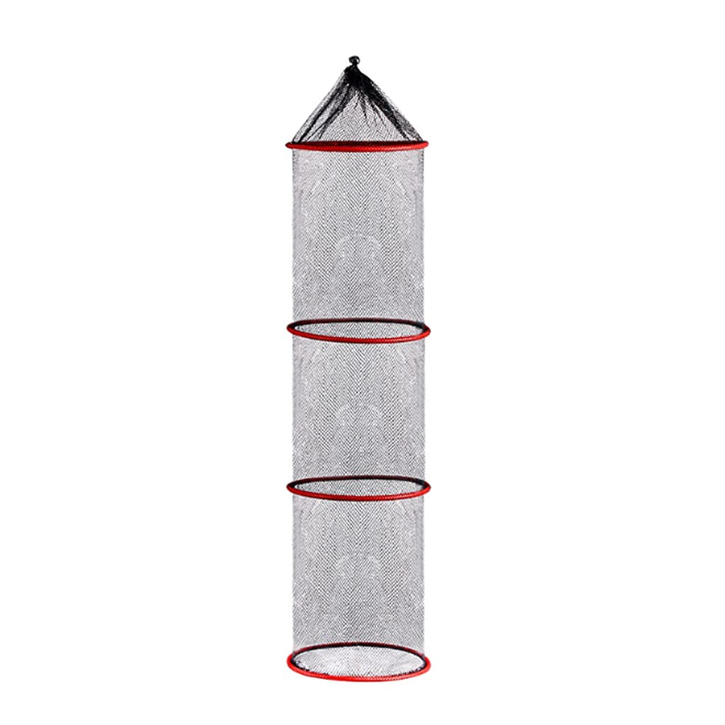 DLOETT Portable Fishing Network Automatic Floating Fishing Net Cage Folding Crab Crawdad Shrimp Minnow Bait Trap Cast Fish Net (Color : 90cm)