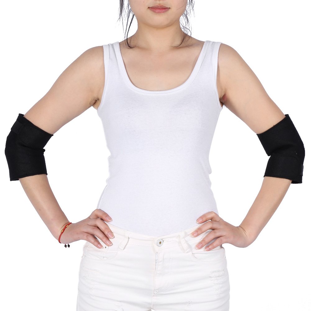 Dioche Tourmaline Elbow Support Brace, Self Heating Pad, Magnetic Elbow Brace, Protective Elbow Wraps for Arthritis Joint Pain Relief Injury Recovery