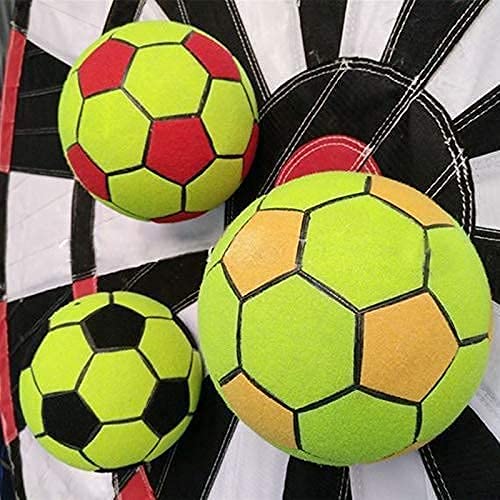 Dartboard Inflatable Soccer Ball Kick Darts with Magic Tape (Black-Yellow)