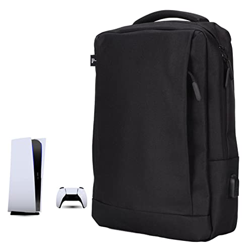 Game Console Backpack, Comfortable Travel Backpack with USB Port for Game Consoles