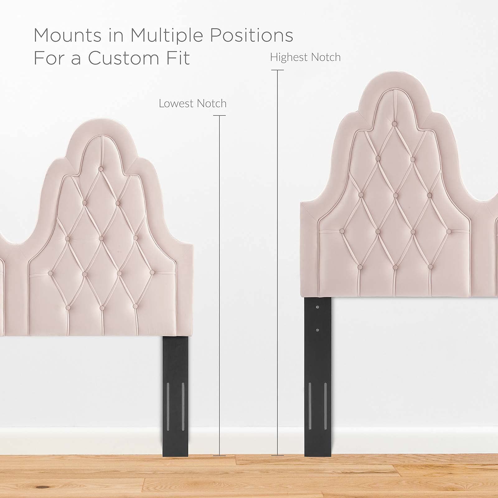 Modway Augustine Tufted Performance Velvet Headboard, King/California King, Pink