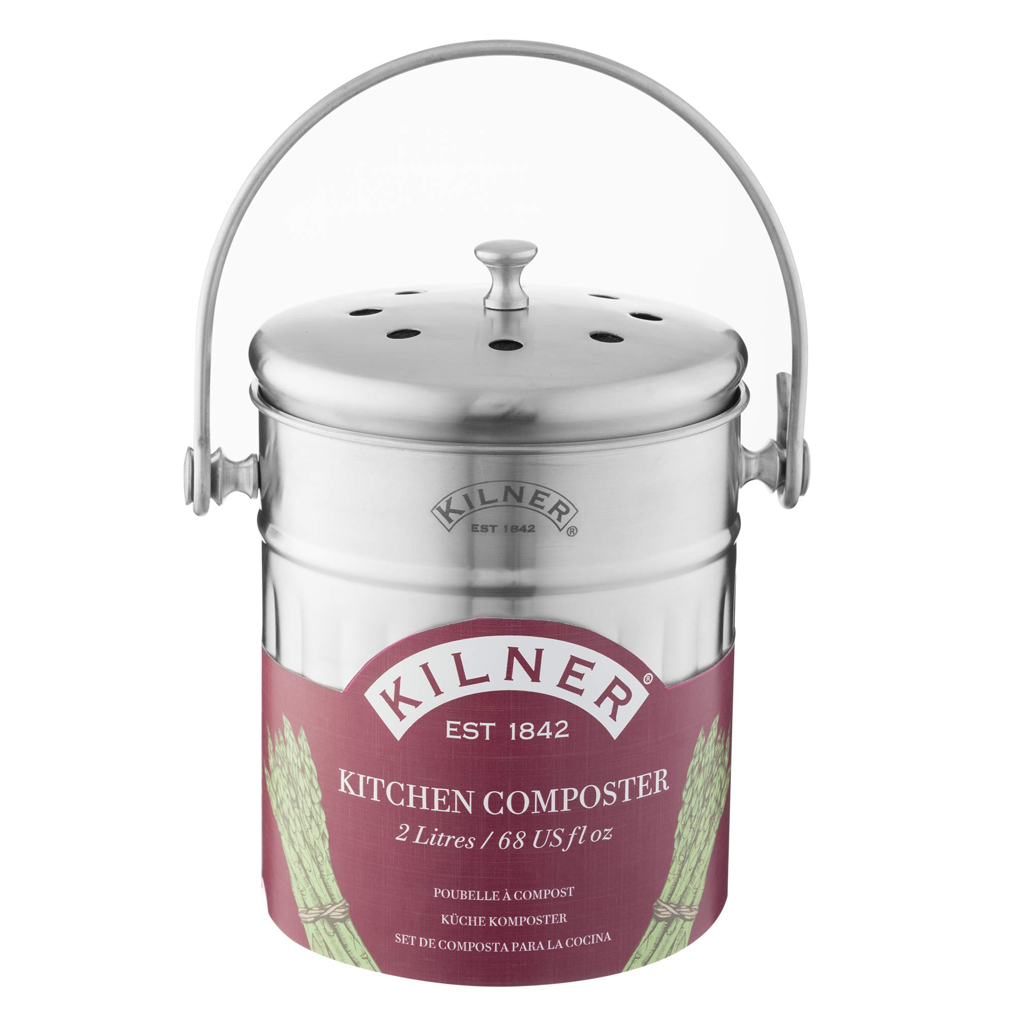 Kilner 2 litre Stainless Steel Kitchen Composter