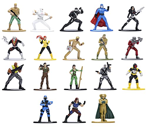 Jada Toys G.I. Joe 1.65" 18-Pack Die-cast Figures, Toys for Kids and Adults, 32913