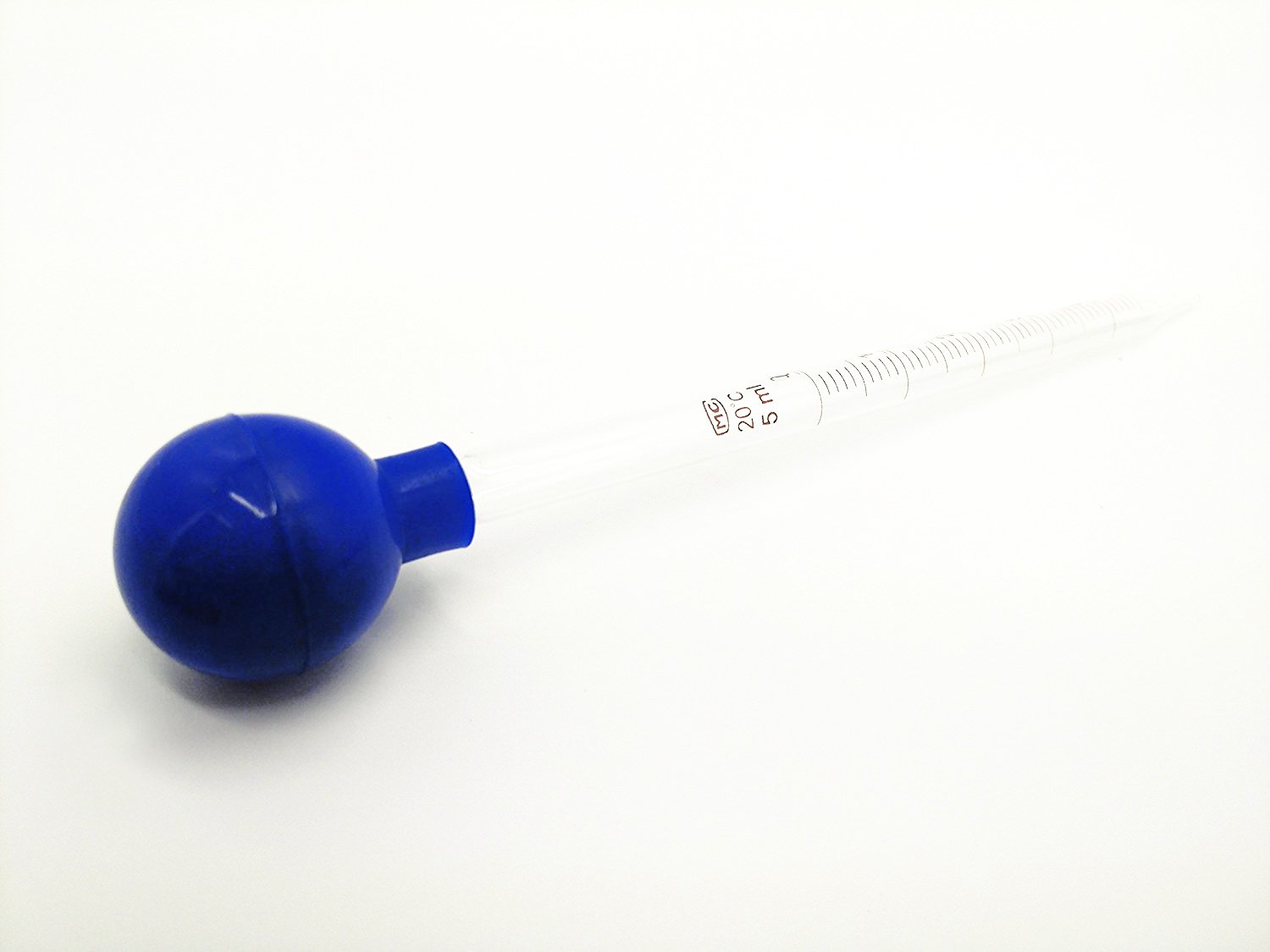 OESS Glass Graduated Dropper Pipettes 5ml with Blue Silicone Caps Pk/3