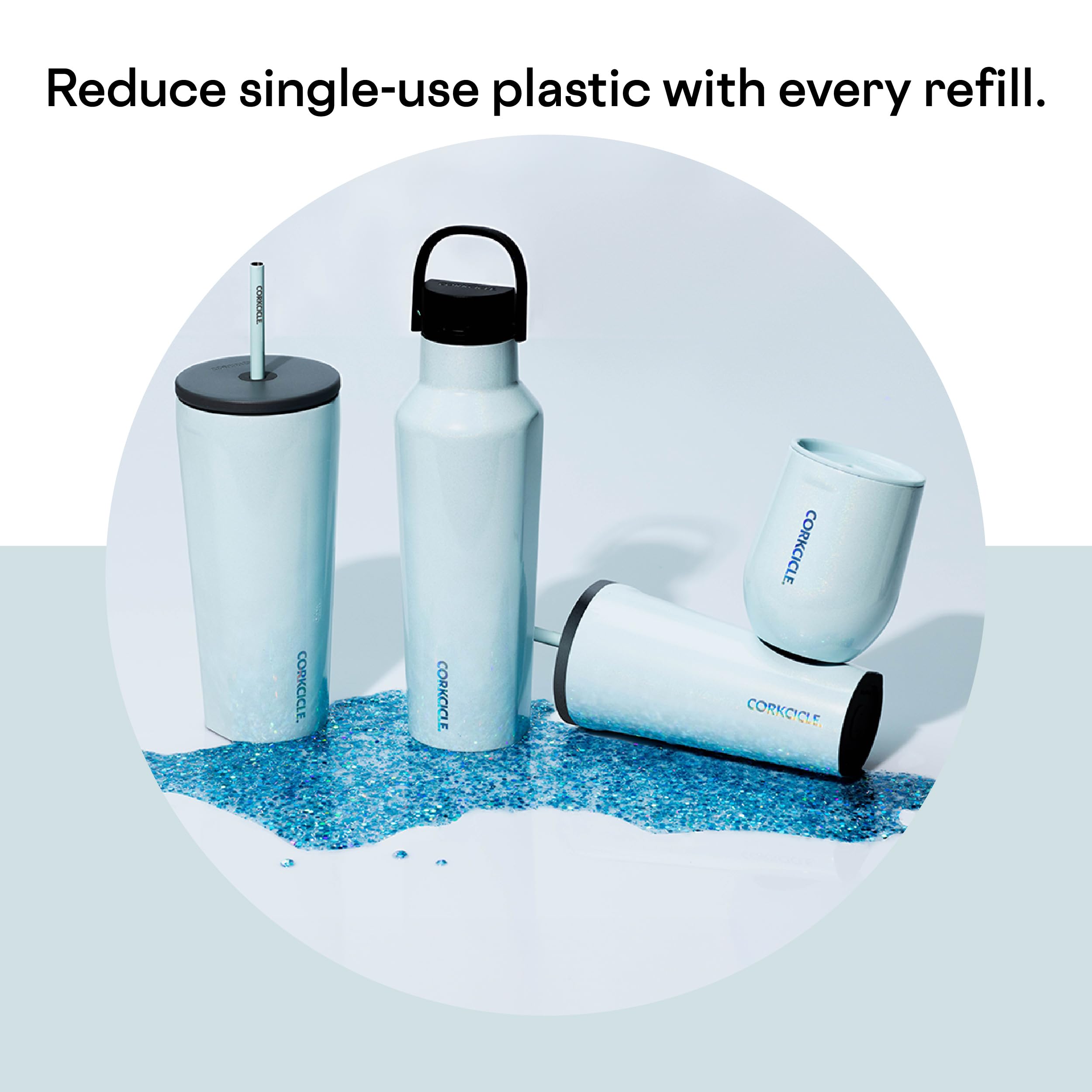 Corkcicle Cold Cup Insulated Tumbler with Lid and Straw, Ice Queen, 24 oz β Reusable Water Bottle Keeps Beverages Cold for 12hrs, Hot 5hrs β Cupholder Friendly Tumbler, Lid for Flexible Sipping