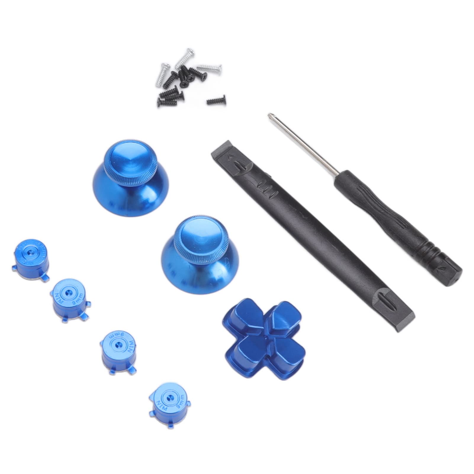 Game Controller Button Repair Kit Aluminum DPad Repair Kit Game Controller Adjustment (Blue)