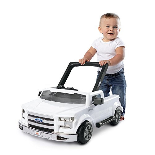 Bright Starts Ford F-150 Ways to Play 4-in-1 Activity Baby Push Walker, White, Age 6 Months+
