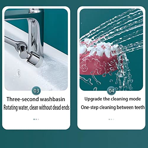 Faucet Aerator,1080° Rotating Extender Aerator, Durable Splash Proof Faucet Extender