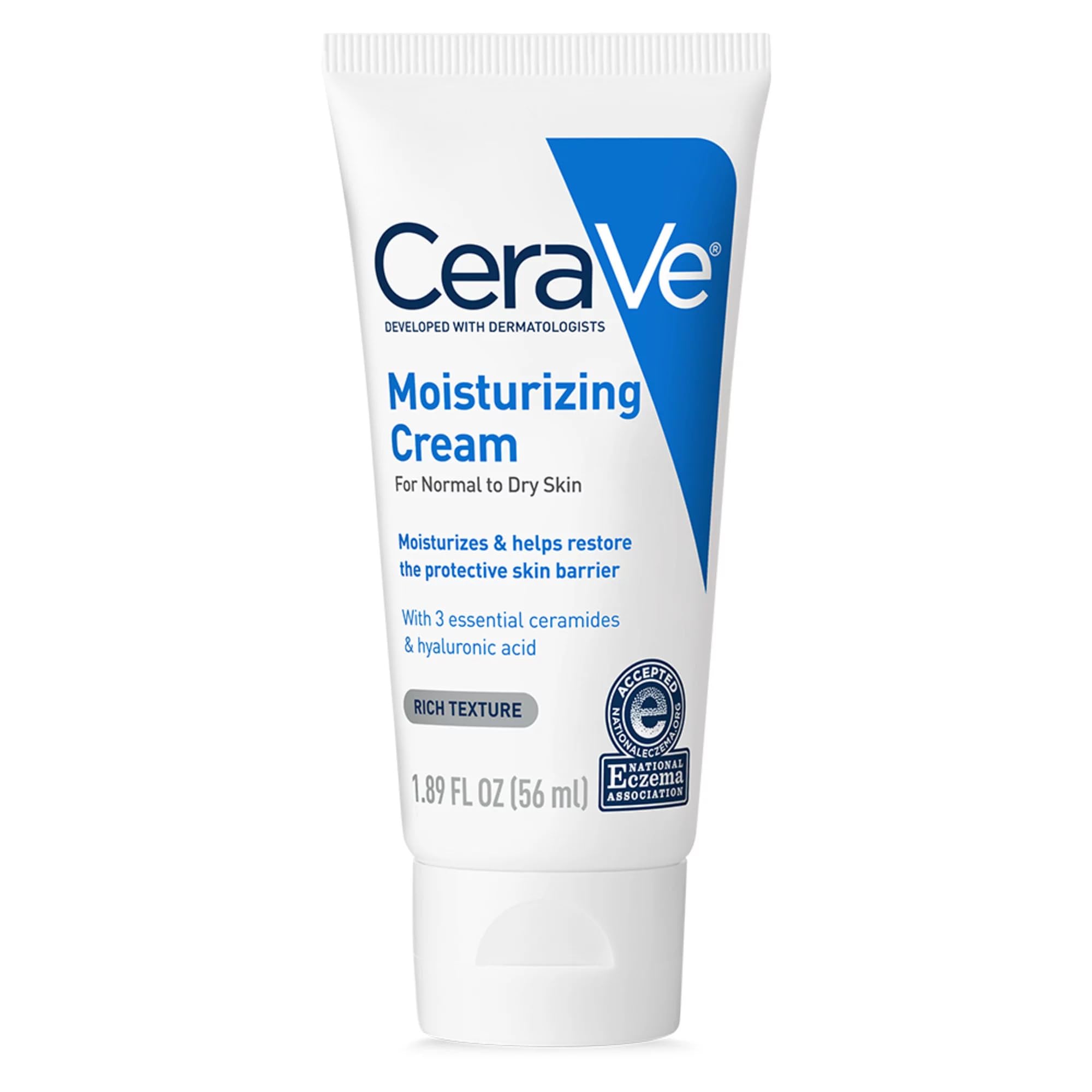 CeraVe Moisturizing Cream | Daily Face and Body Moisturizer for Dry Skin Pump (19 Ounce Pack of 2, Moisturizing Cream)