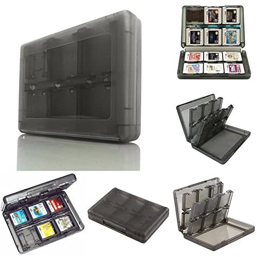 Game Card Case Holder Compatible for 3DS/3DS/DSi/DSi XL/DSi LL/DS/DS Lite, 28-in-1 Game Cards Cartridge Storage Travel Box Game Card Container Organizer Protective Portable Hard Shell (Blue)