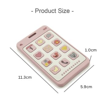 The Wondering Child Silicone Baby Teether Phone - Soft, Flexible, Non-Toxic Teething Toy