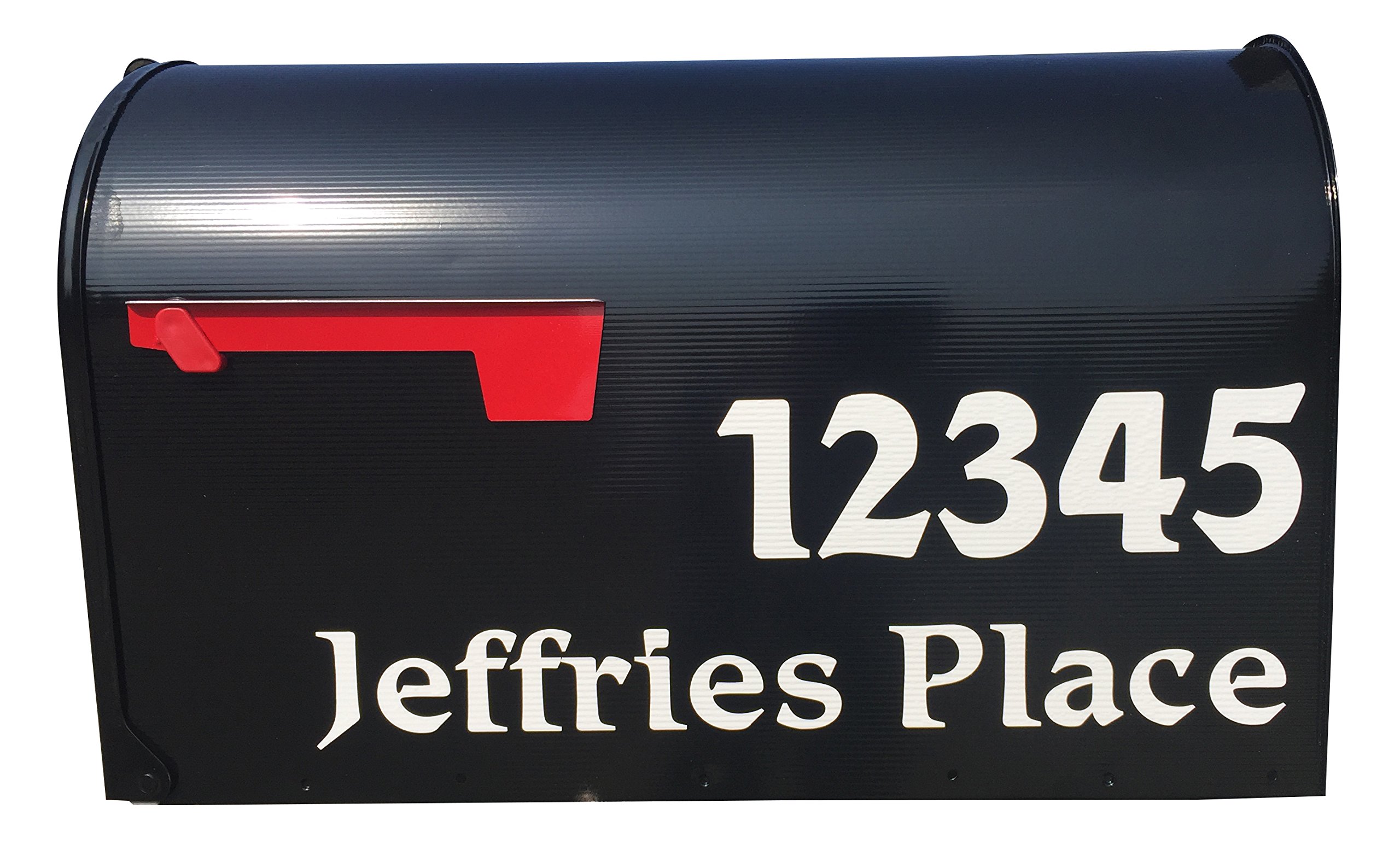 Mailbox House Address Custom Vinyl Sticker, Extra Large (Set of 2)
