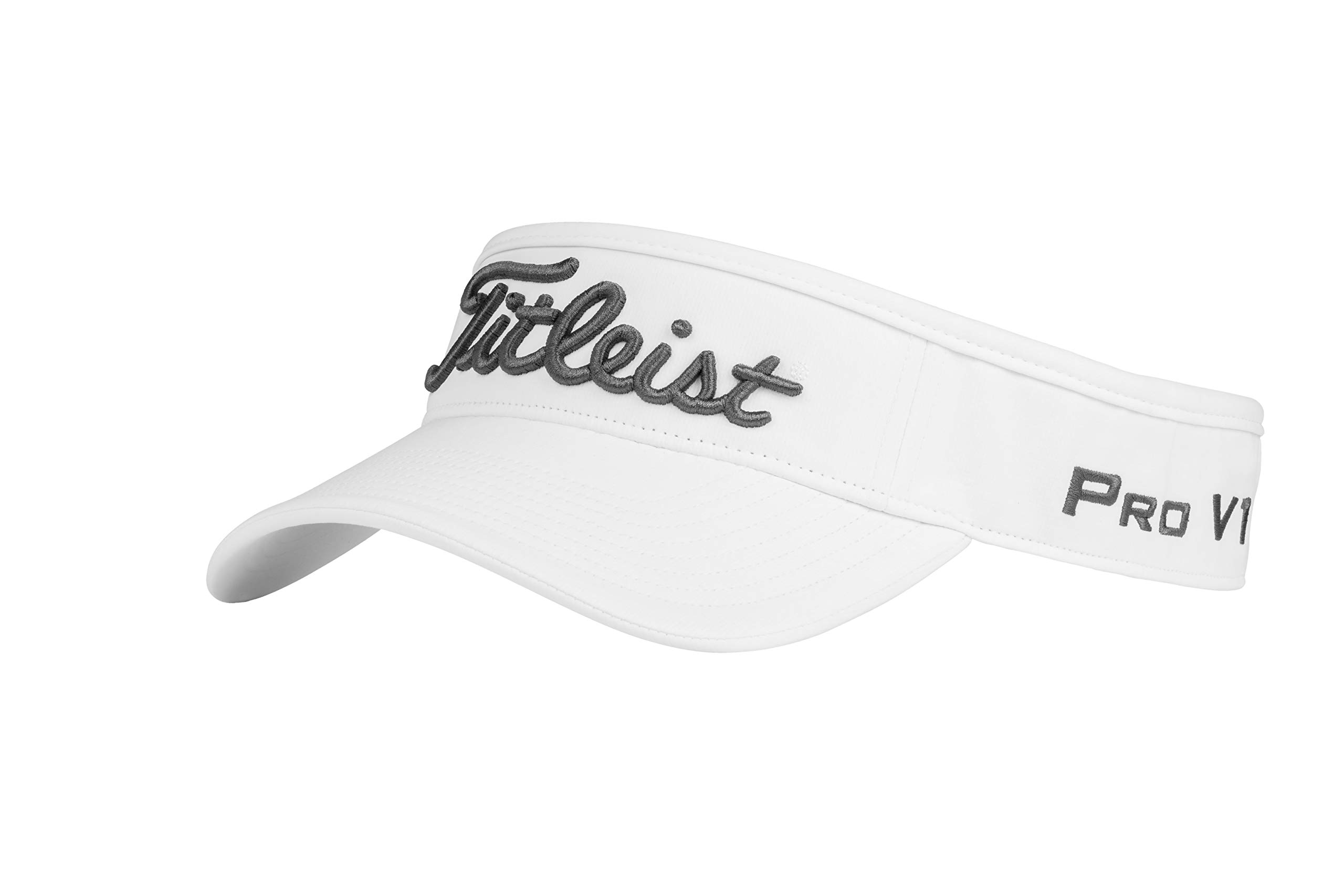 Titleist Men's Tour Performance Golf Visor, White/Charcoal, One Size