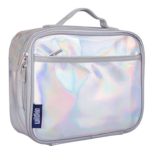Wildkin Kids Insulated Lunch Box Bag for Boys & Girls, Reusable Kids Lunch Box is Perfect for Elementary, Ideal Size for Packing Hot or Cold Snacks for School & Travel Bento Bags (Holographic)