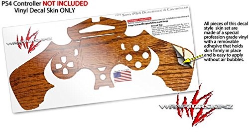 WraptorSkinz Skin compatible with Sony PS4 Dualshock Controller PlayStation 4 Original Slim and Pro Wood Grain - Oak 01 (CONTROLLER NOT INCLUDED)