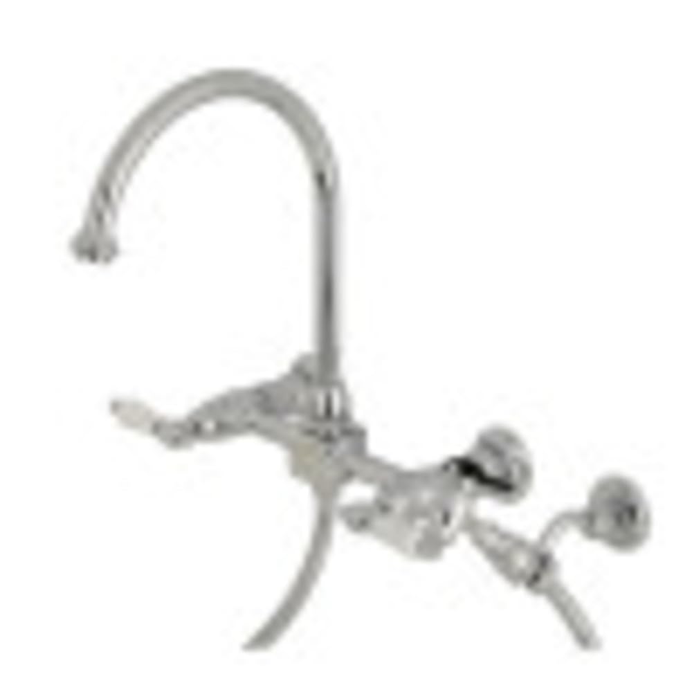 Kingston Brass KS1291PLBS Restoration Bridge Kitchen Faucet, 8-1/2 inch in Spout Reach, Polished Chrome
