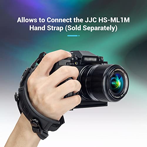 JJC Solid Metal Hand L-Shape Grip Secure Quick Release Plate L Bracket Holder for Fuji Fujifilm X-T5 XT5 XT-5 Mirrorless Digital Camera Replaces MHG-XT5 Metal Hand Grip