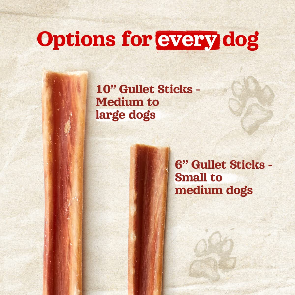 Natural Farm Gullet Sticks (6 Inch, 25 Pack), Grain-Free, Preservative-Free & Fully Digestible Beef Esophagus β Gentle Yet Effective Fun - Best for Light, Pups & Senior Chewers