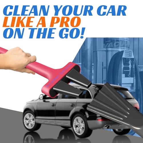 Leanclean Tool -Essential for Traveling Universal Crevice Vacuum Attachment, The Ultimate DIY AutoDetailing Accessory Deep-Cleans Any Vehicle -FITS All Carwash & Gas Station Vacuums Everywhere!