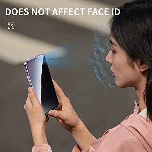 Jonwelsy Anti Peeping Case for iPhone 14 Pro Max, 360 Degree Front and Back Privacy Tempered Glass Cover, Anti SPY Screen, Anti Peep Magnetic Adsorption Metal Bumper for iPhone 14 Pro Max (Black)