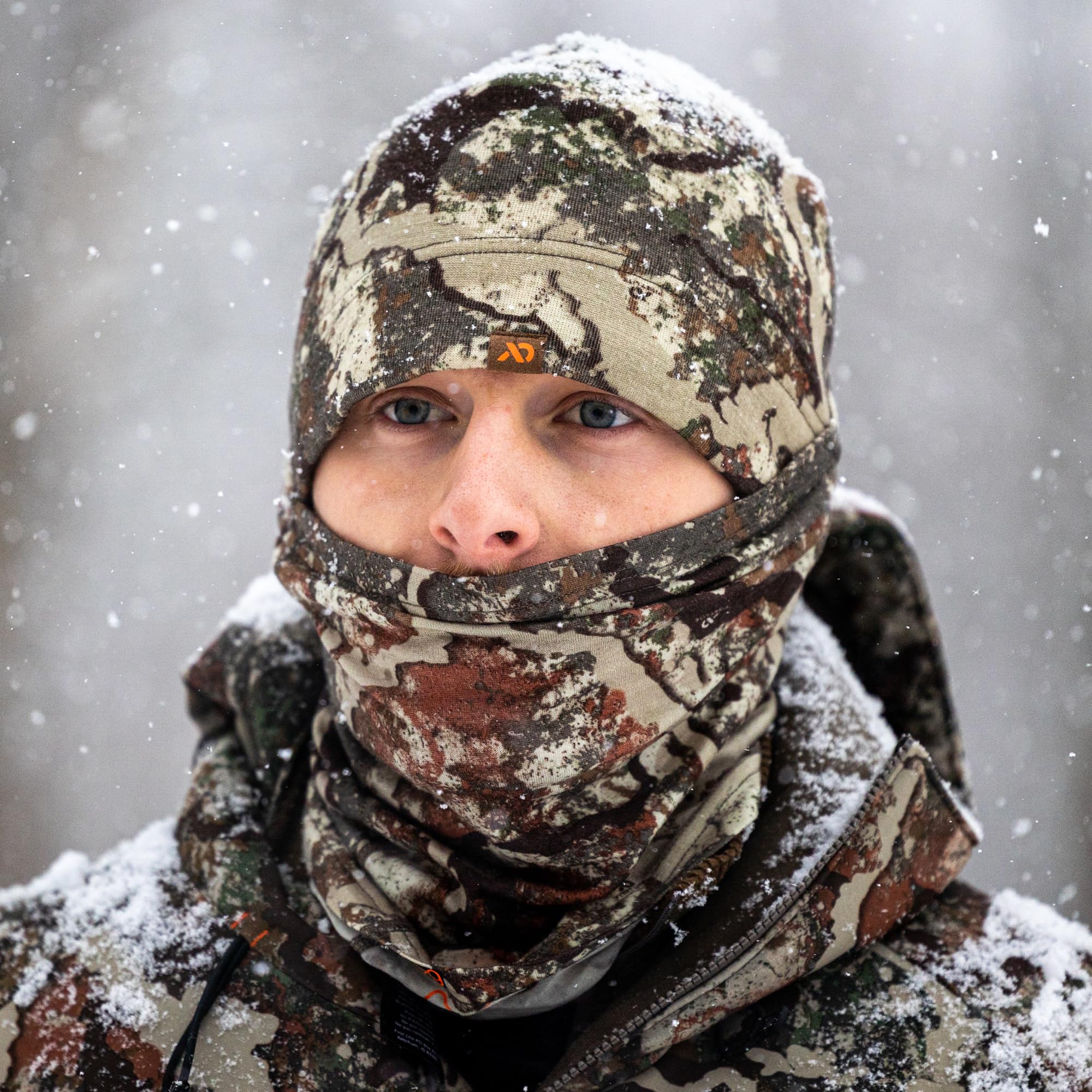 First Lite Midweight Merino Wool Neck Gaiter - Warm Camo Hunting Face Mask - First Lite Typha - One Size