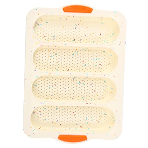 KICHOUSE Silicone Mold Toast Oven Ice Cube Candy Stainless Steel Roasting Pan Sourdough Silicone French Bread Pan Perforated Baking Form French Bread Baking Pan Kitchen Utensil