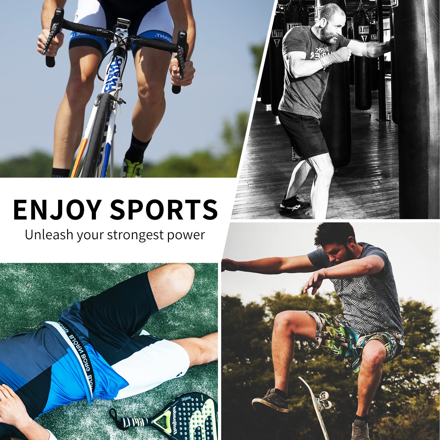 DMNGUP Men's Compression Shorts 3 Pack with Pocket Running Short Men's Gym, Workout, Cycling, Yoga, Climbing, Swimming (Large, Gery,Blue,Green)