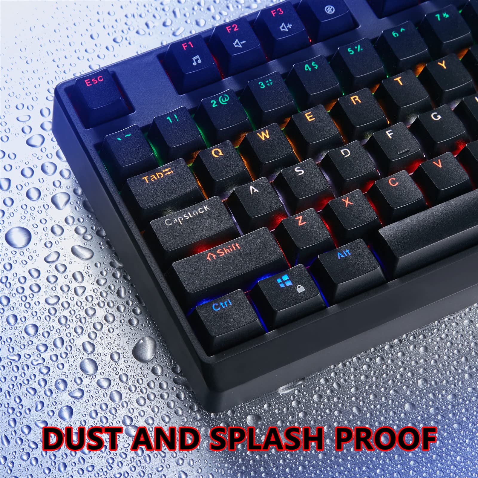 Gaming Keyboard and Mouse Combo, True RGB Backlit Office Keyboard, 104 Keys Metal Panel USB Wired Keyboard for Windows Laptop PC,Value Combo Set [New Version]