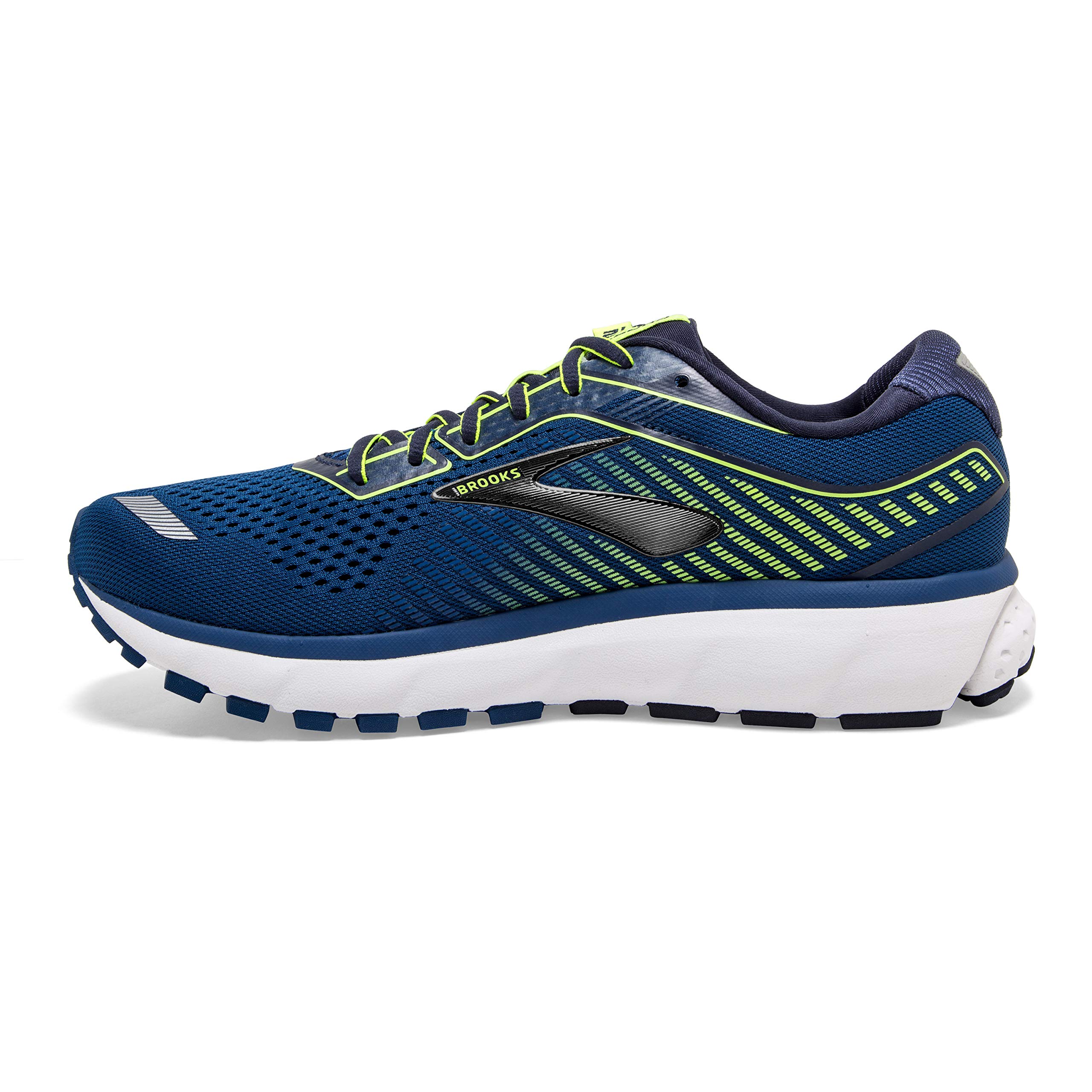 Brooks Mens Ghost 12 Running Shoe - Navy/Deep Water/Gold - D - 11.0