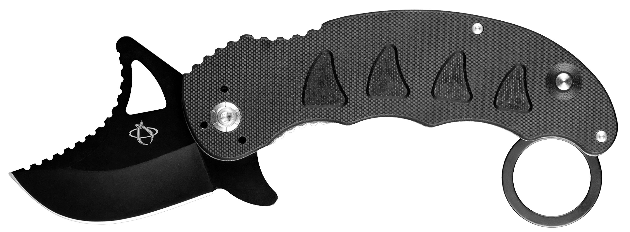 Mantis Knives MKF-814 Snaggletooth II High Tech Folding Blades Knife, Black