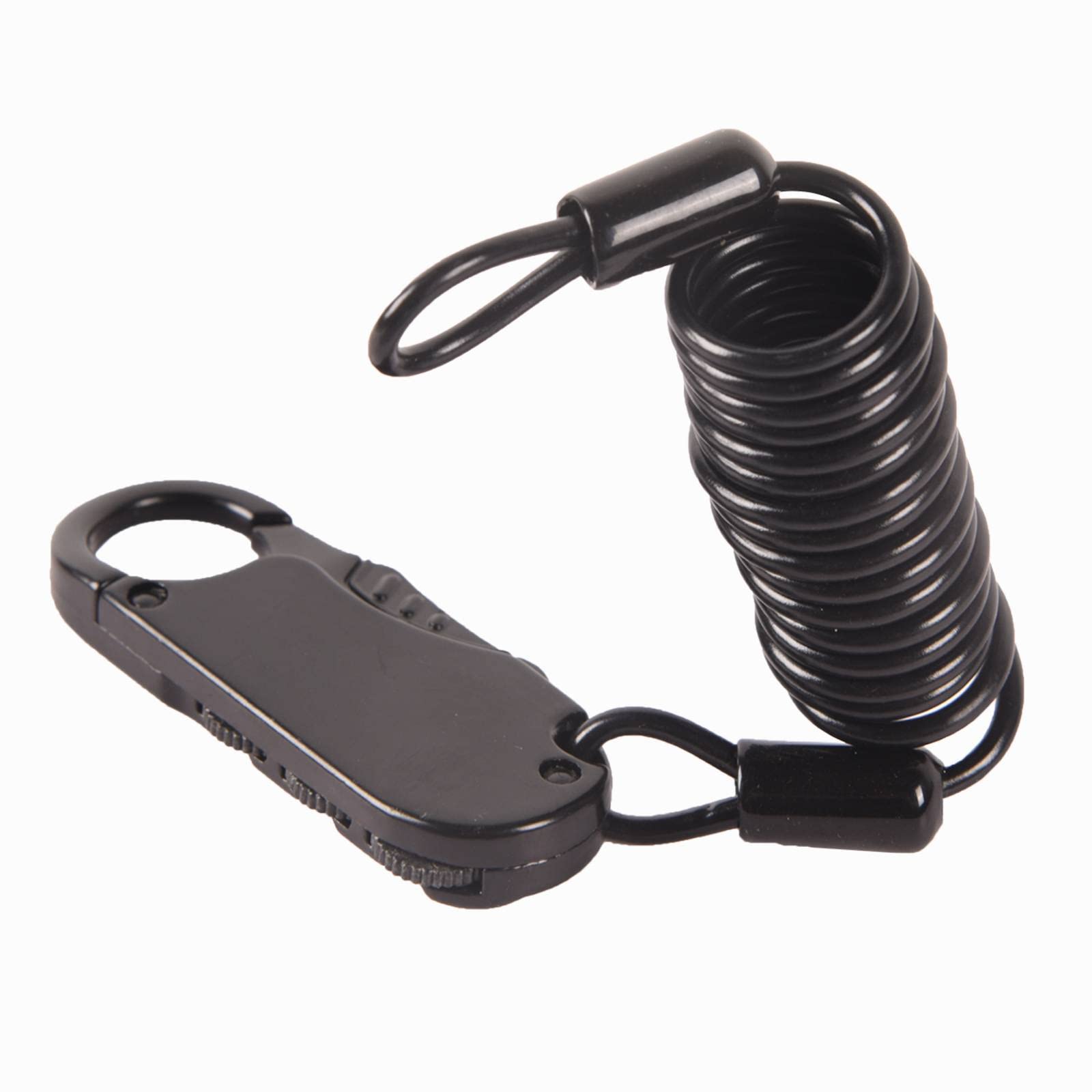 Doppy Helmet Lock Helmet Bike/Motorcycle Lock Cable Anti-Theft Bicycle Locks Combination Lock Cycling Cable Lock(Black)
