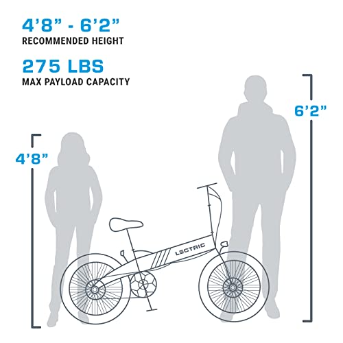 LECTRIC XP™ Lite Electric Bike | Adult Folding Bikes - Weighs Only 46lbs | 40+ Mile Range w/ 5 Pedal-Assist Levels | 20mph Top Speed - Class 1 and 2 eBike