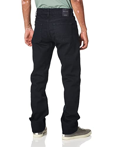 Nautica Men's 5 Pocket Straight Fit Stretch Jean, Pure Dark Pacific Wash, 36W 32L