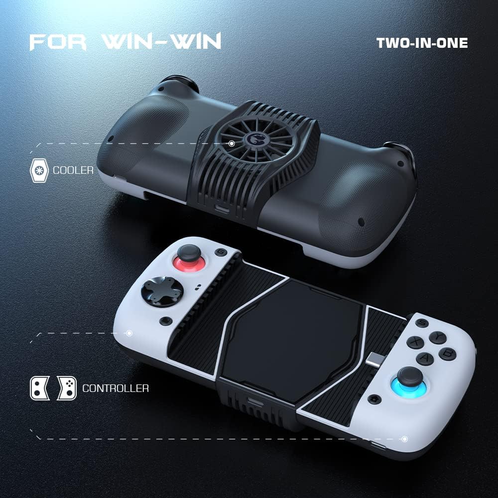 GameSir X3 Type-C Cooling Fan Android Controller with RGB Backlight, Zero Delay Mobile Controller with Magnetic&Detachable ABXY Buttons, D-Pads Support Cloudy Gaming, Stadia, Xbox Game Pass and More