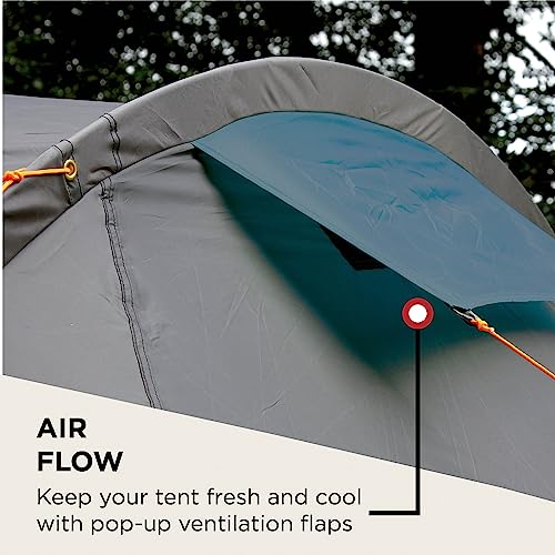 Coleman Cortes 3 Tent, 3 Man Tent, 1 Bedroom Hiking Tent, Absolutely Waterproof Lightweight Camping Tent with Sewn-in Groundsheet, Blue